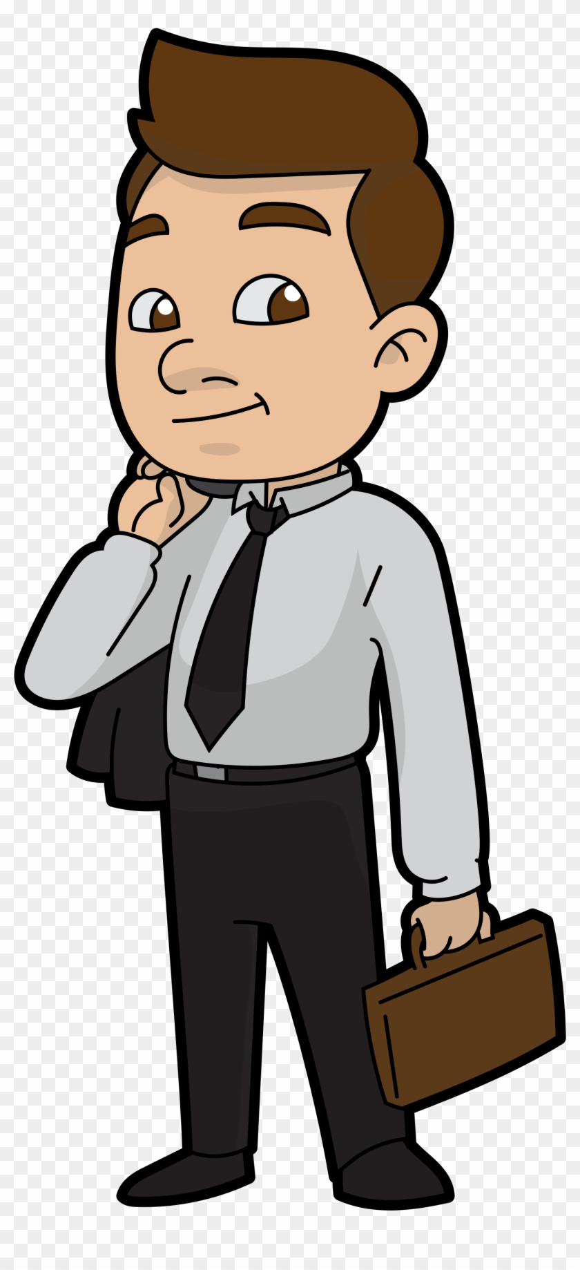 Cartoon Businessman Ready For Work - Businessman Cartoon - Full Size ...