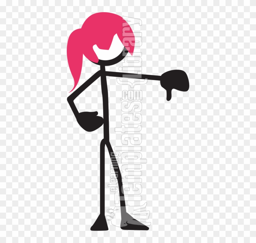 Stick Figures With Hair - Full Size PNG Clipart Images Download