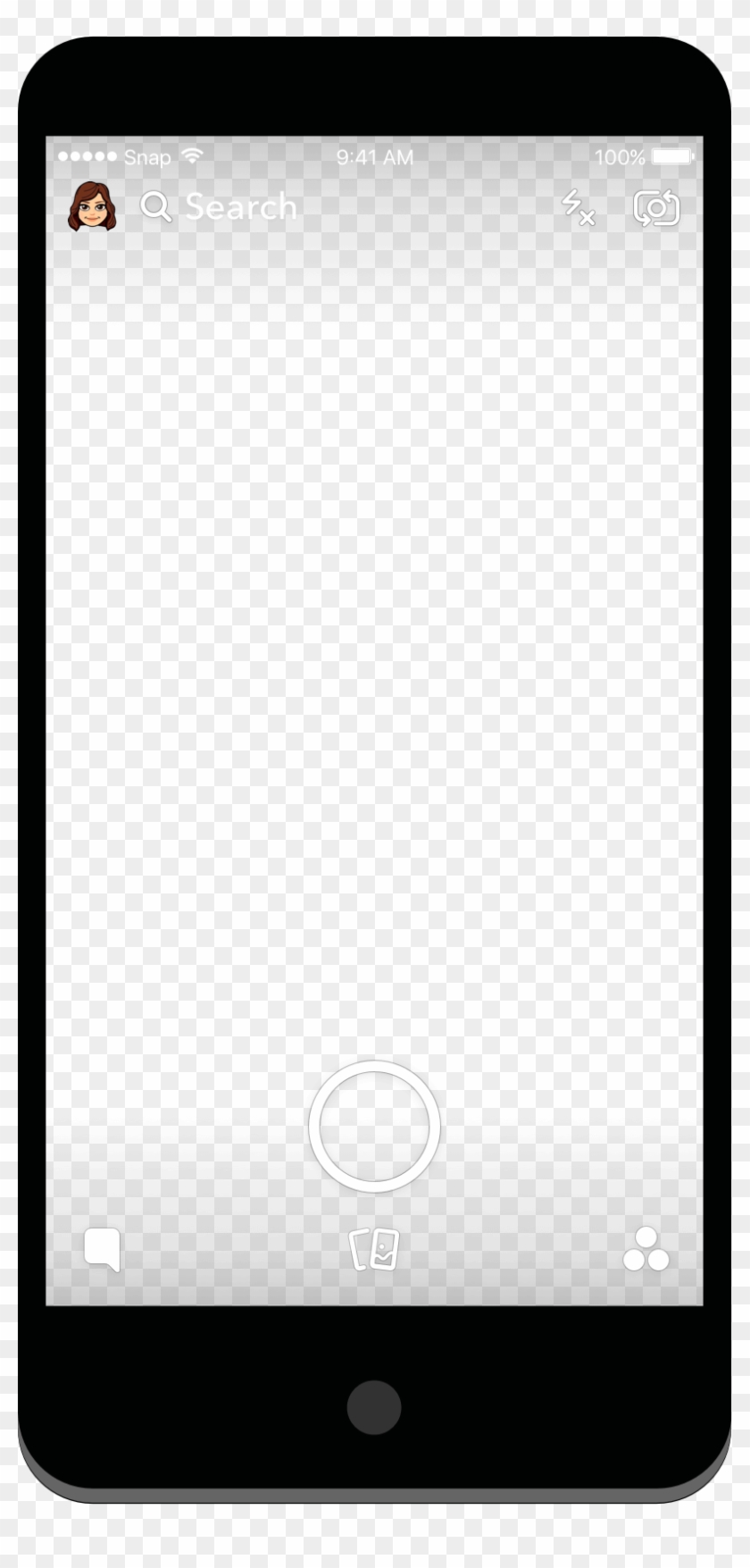 Snapchat Clipart Phone Screen - Snapchat Text Box Transparent - Full ...