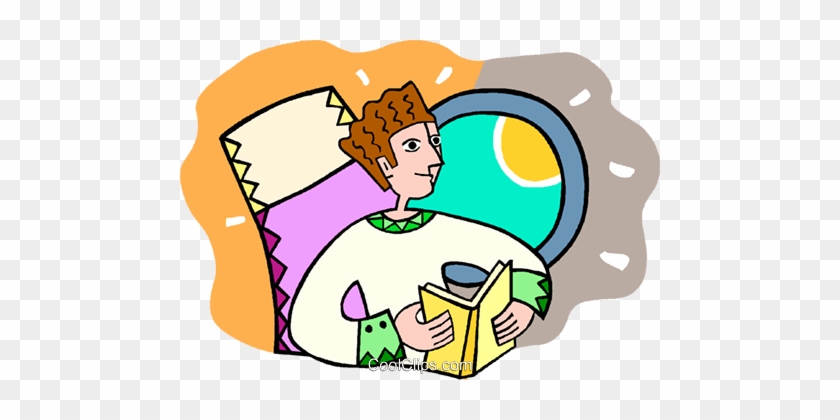 Reading A Book While Flying In A Plane Royalty Free - Reading A Book ...