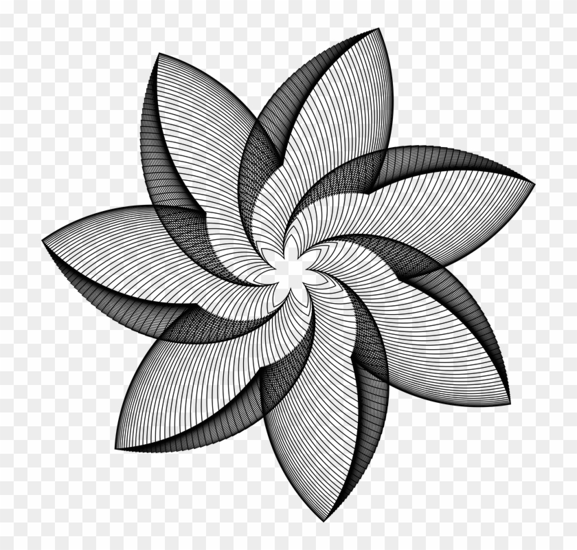 Ornamental, Decorative, Floral, Flower, Geometric - Wireframe Flowers ...