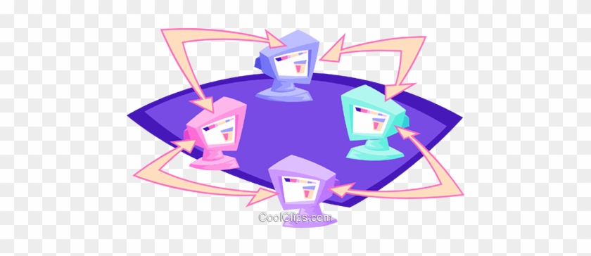 Computer Communications Royalty Free Vector Clip Art - Computer Network ...