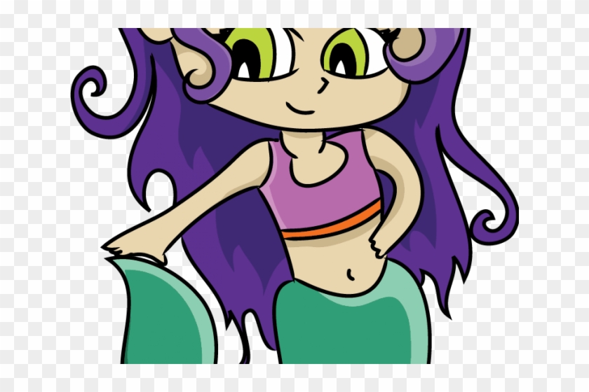 Mermaid Clipart Sirena - Purple Mermaid Cartoon - Full Size PNG Clipart ...
