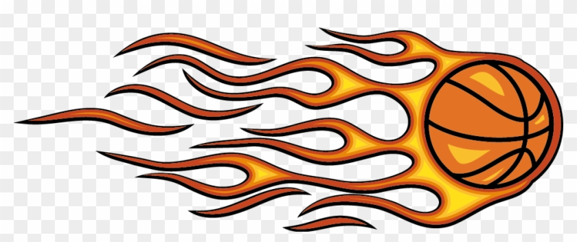 Clip Art Flaming Basketball - Basketball Flames Clip Art - Full Size ...