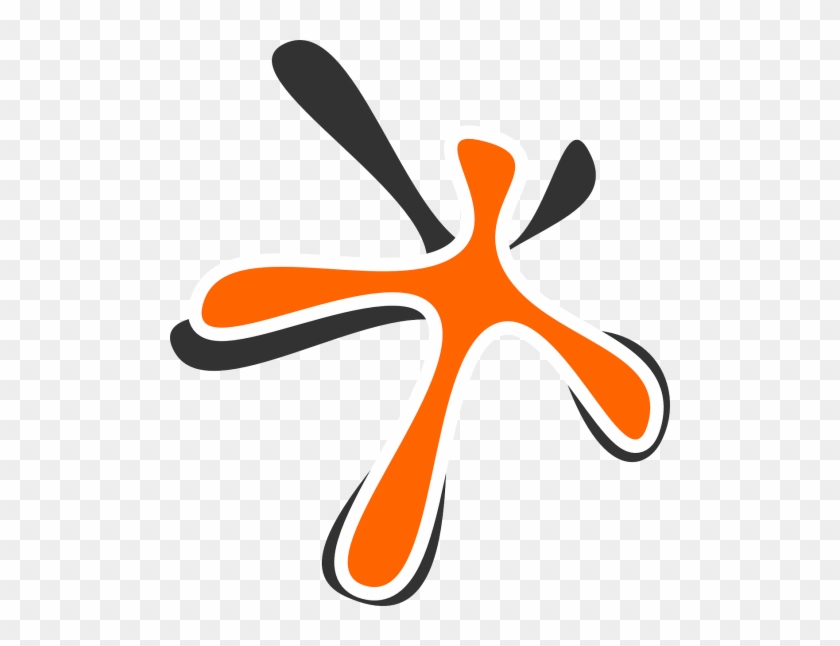 Vector Graphics - Bercak Cat Kuning Dan Orange - Full Size PNG Clipart ...