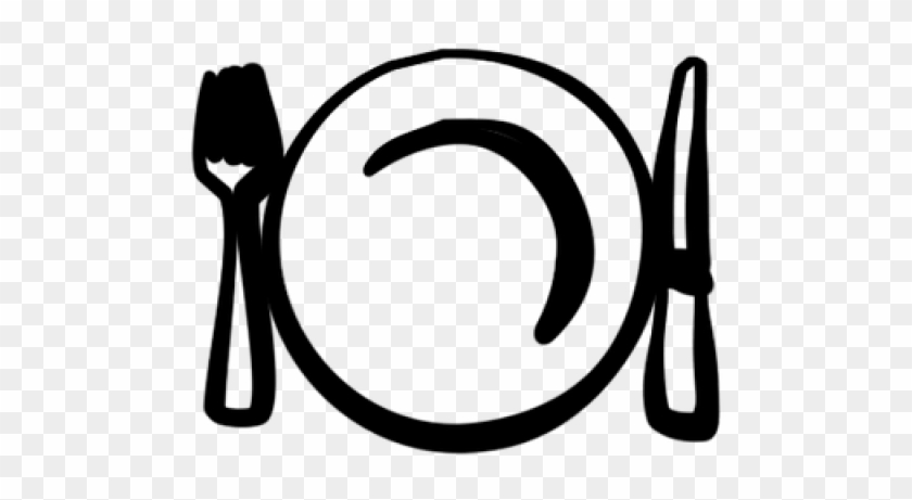 Dinner Plate Clipart Kitchen - Catering Boy Clipart Black White - Full ...