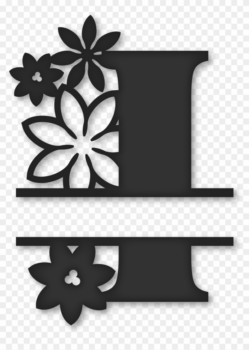 Flower Split Monogram I - Flower Split Monogram I - Free Transparent ...