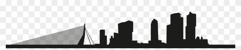 Skyline Rotterdam - Skyline Rotterdam Silhouet Png - Full Size PNG ...