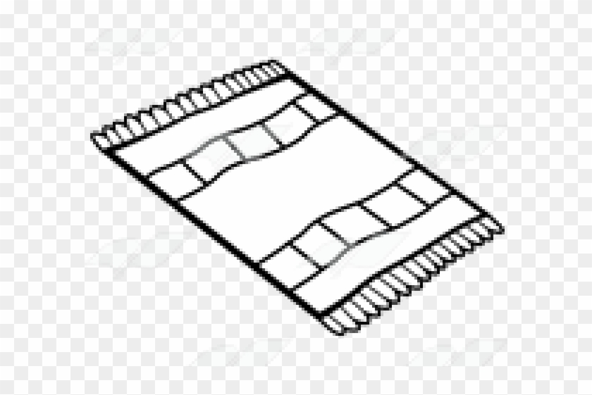 Rug Black And White Drawing - Full Size PNG Clipart Images Download