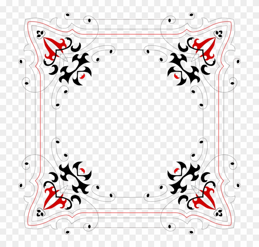 Decorative, Ornamental, Flourish, Floral, Frame, Border - Clip Art ...