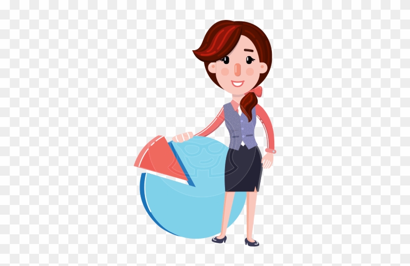 Flat Marketing Girl Cartoon Character Flat Marketing - Cartoon - Free ...