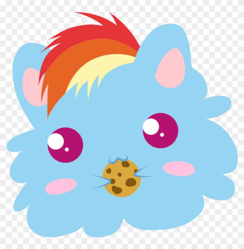 My Little Pony - Rainbow Dash Eating A Cookie - Full Size PNG Clipart ...