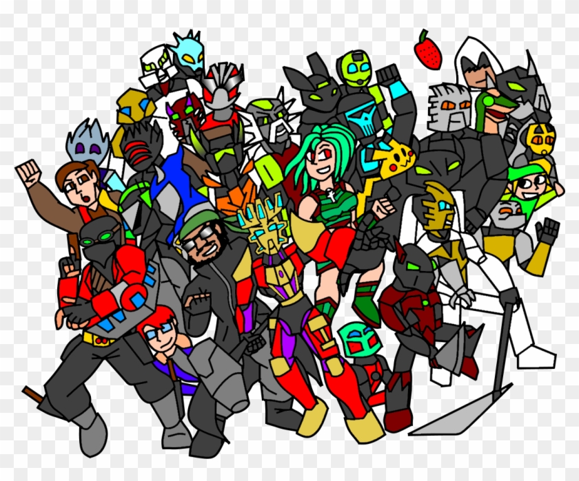 Completegroupshot Colored 301 Kb - Cartoon - Free Transparent PNG ...