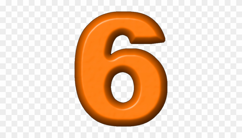 Presentation Alphabet Set - Orange Number 6 - Full Size PNG Clipart ...