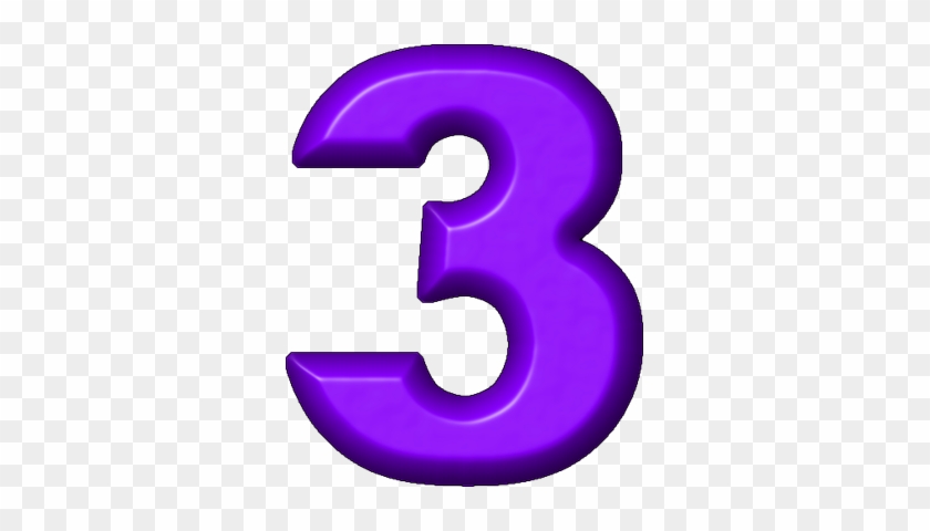 Presentation Alphabet Set - Clipart Number 3 Purple - Full Size PNG ...