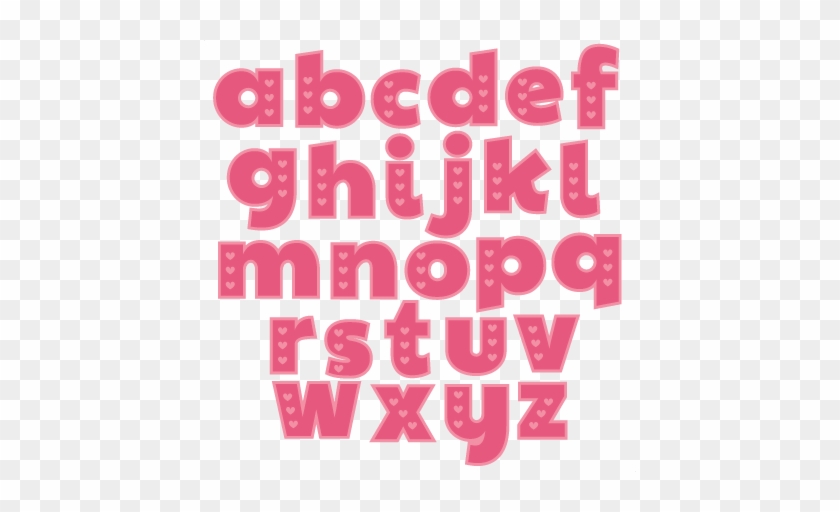 Lettering Clipart Scrapbook - Pink Small Alphabet Letters - Full Size ...