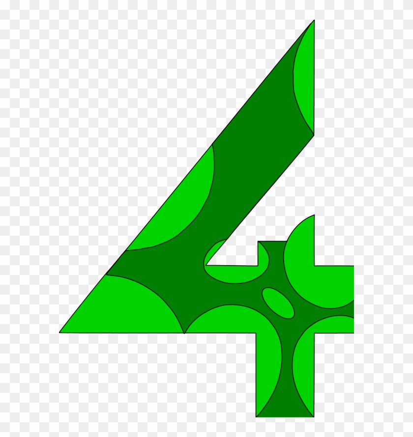Blue Clipart Number 4 - Number 4 Color Green - Full Size PNG Clipart ...