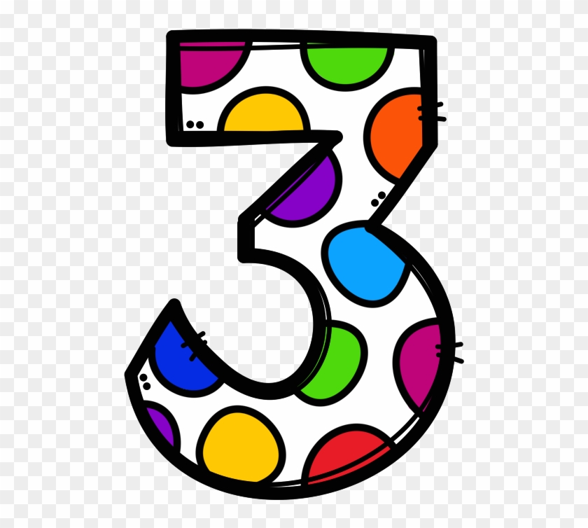 Rainbow Dot White 3 - Number - Free Transparent PNG Clipart Images Download