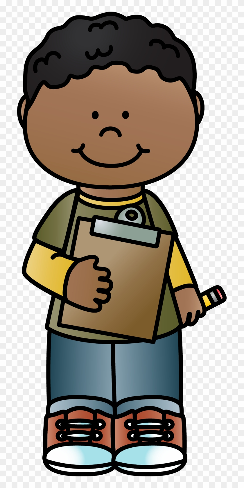 Math Games And Activities - Child With Clipboard Clipart - Full Size ...