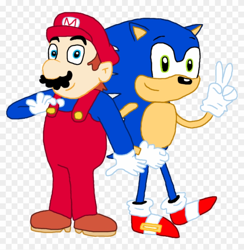 Mario And Sonic Clip Art - Cartoon - Full Size PNG Clipart Images Download