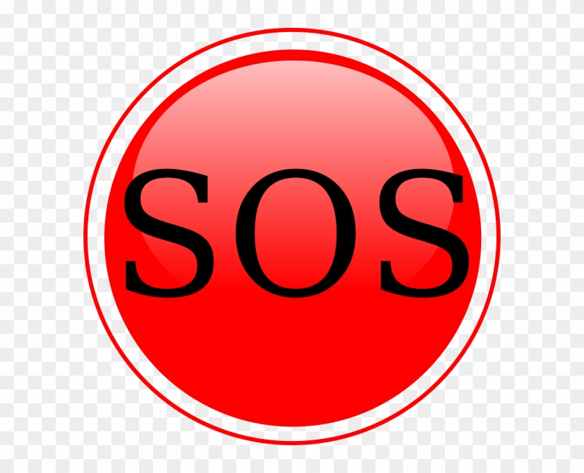 Glossy Sos Circle Button Clip Art - Sos Button Clip Art - Full Size PNG ...