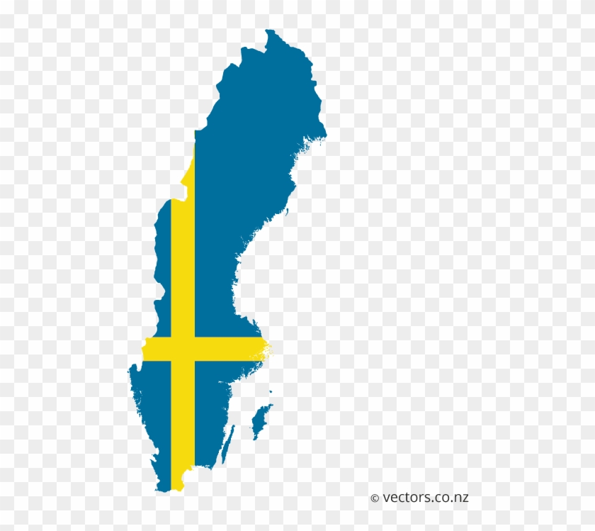 Map Of Sweden Flag - Full Size PNG Clipart Images Download