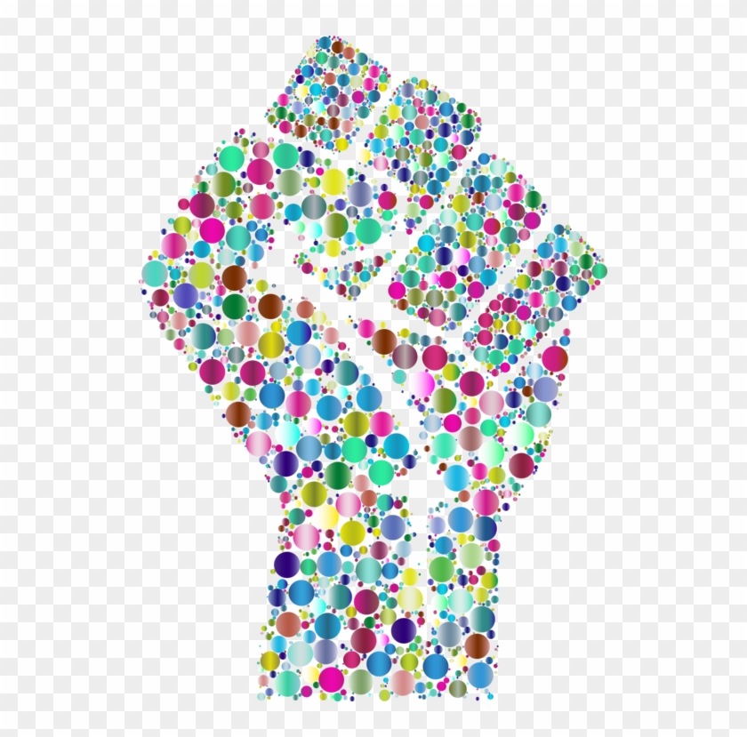 Raised Fist Computer Icons Finger Drawing - Colorful Fist - Full Size ...