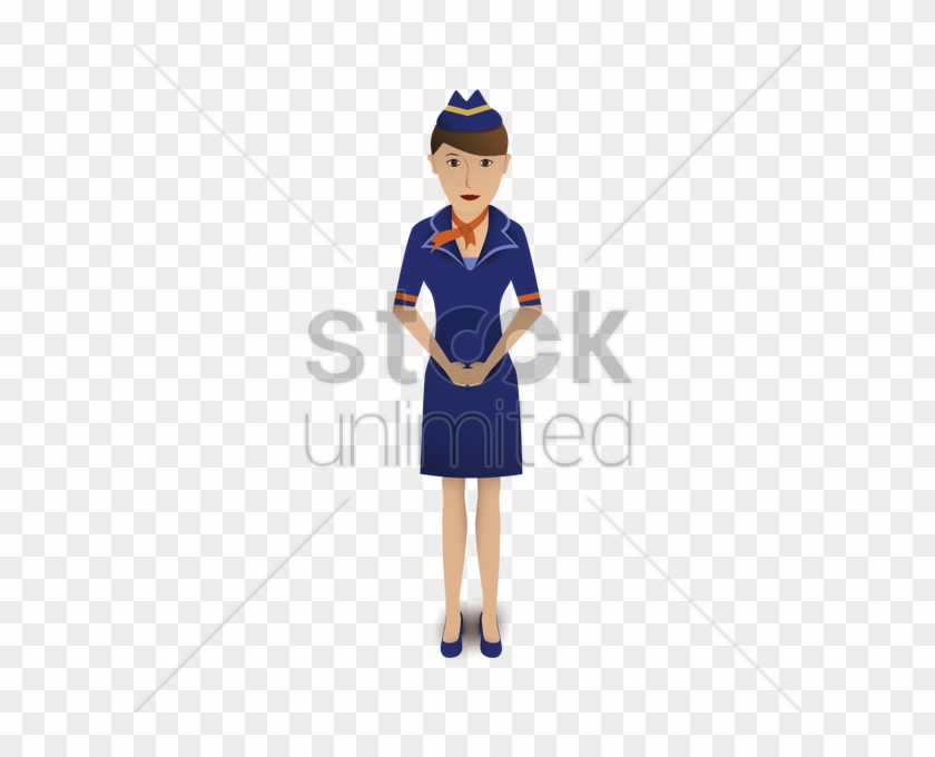 Air Hostess Standing Vector Image Stockunlimited Graphic - Air Hostess ...