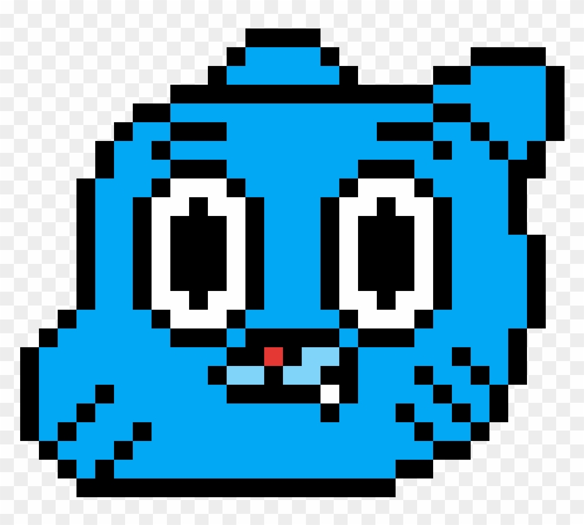 Gumball - Amazing World Of Gumball Pixel Art Easy - Full Size PNG ...