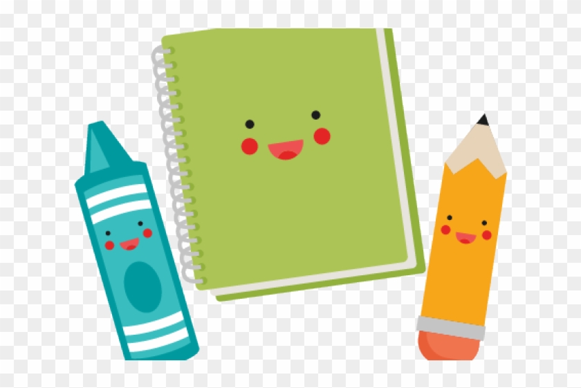Folders Clipart Teacher Supply - Cute School Supplies Clipart - Full ...