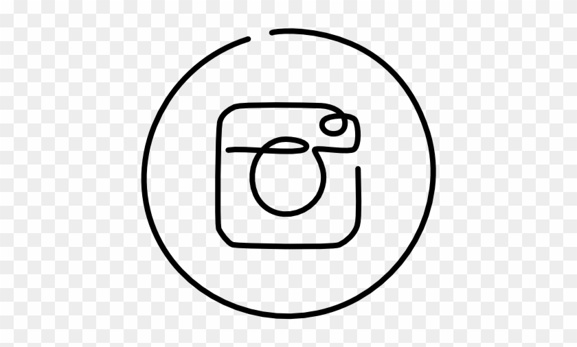Instagram Hand Drawn Icon - Full Size PNG Clipart Images Download