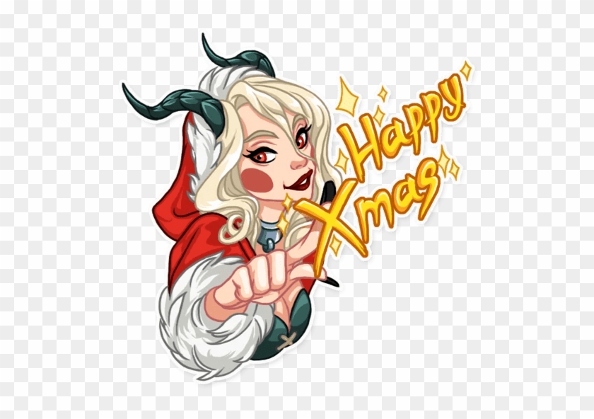“lady Krampus” Stickers Set For Telegram - Girl Krampus - Full Size PNG ...