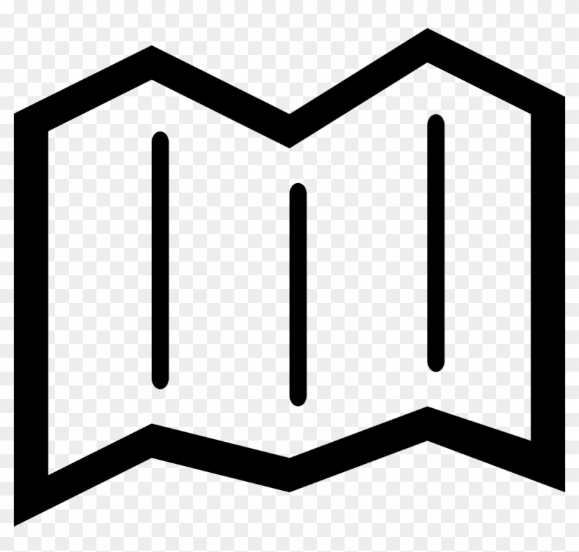Map Folded Paper Interface Symbol - Folded Paper Symbol - Full Size PNG ...