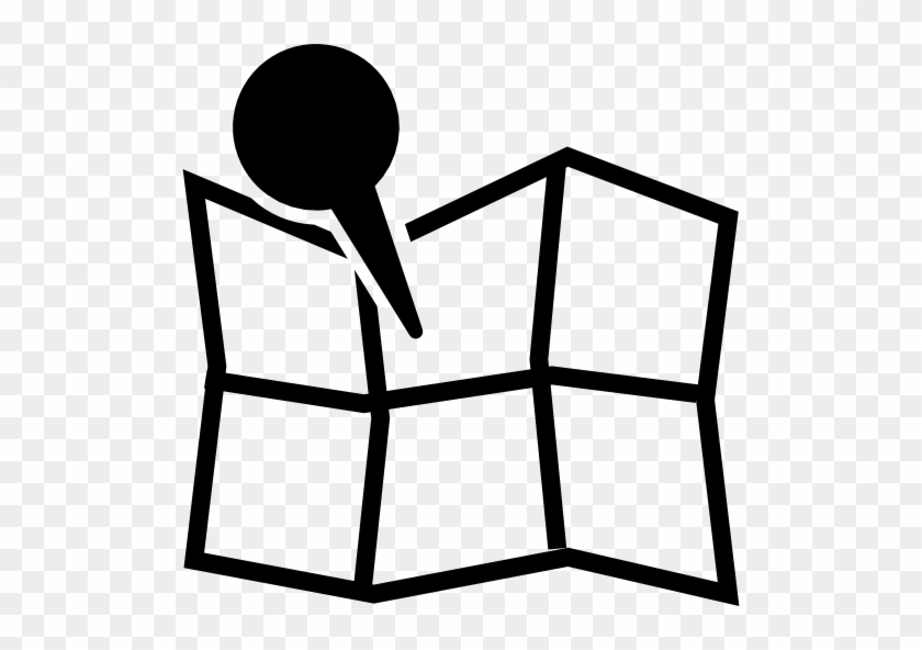 Locator On An Open Folded Map Free Icon - Icono Ubicacion Vector Png ...