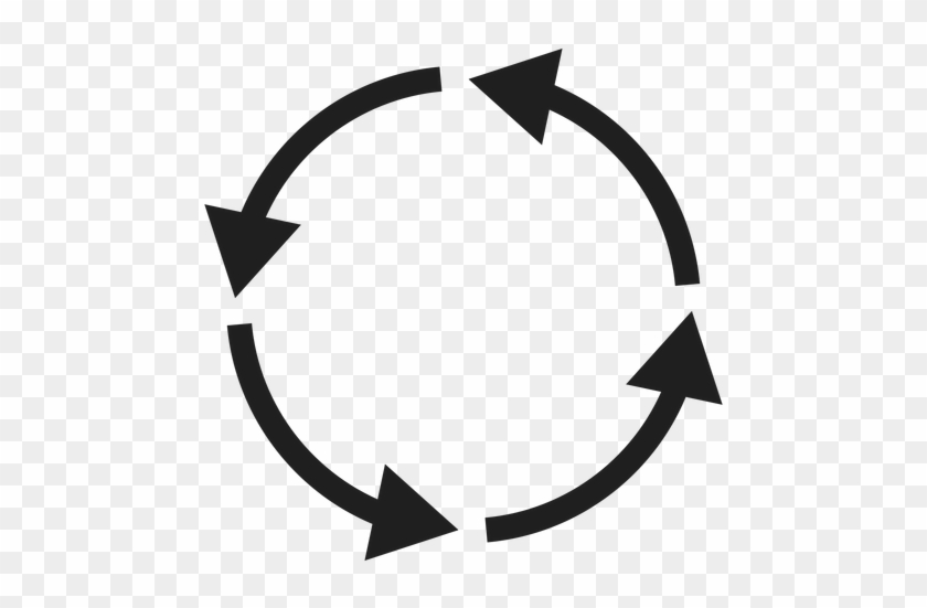 Four Thin Arrows Circle Transparent Background - Circle Of Arrows Png ...
