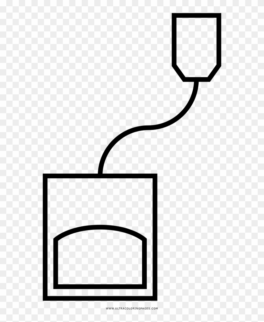 Tea Bag Coloring Page - Tea Bag Coloring Page - Full Size PNG Clipart ...