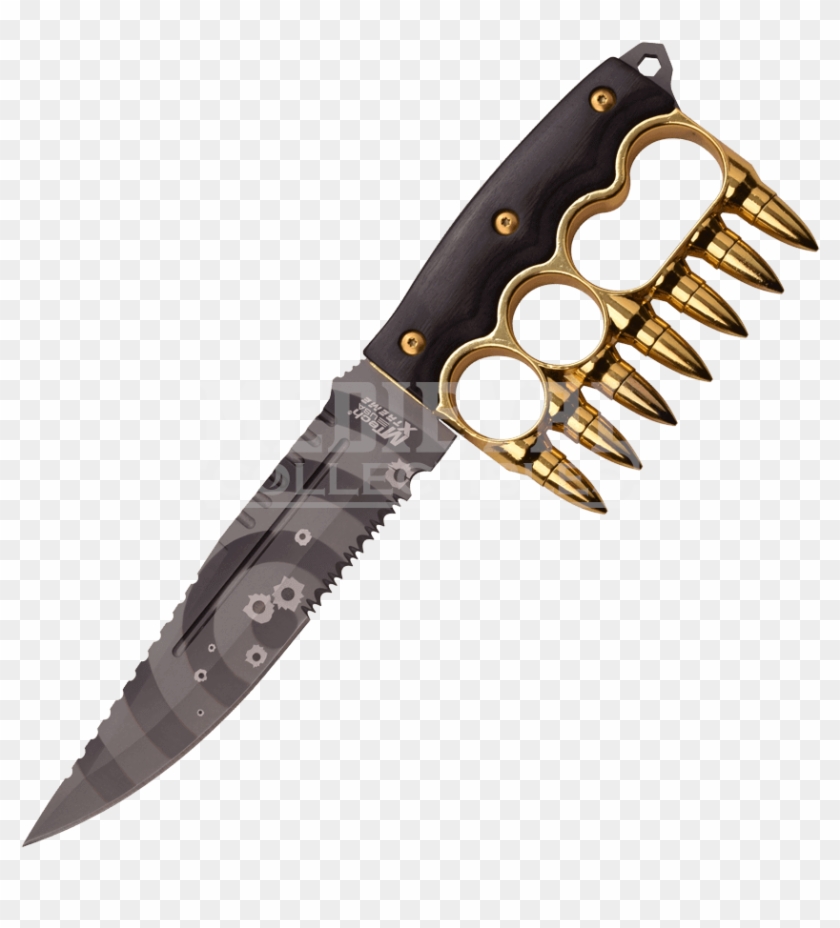 Golden Bullet Knuckle Mc Mx Gd By - Knuckle Knife - Free Transparent ...