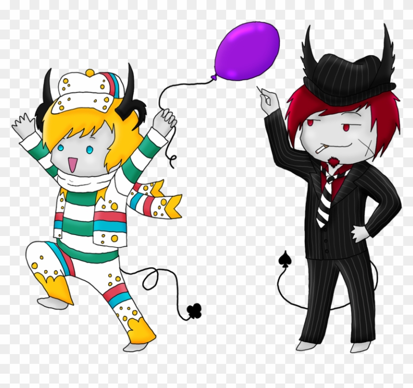 Chibi Fanta And Tango By Blackcatneko - Cartoon - Full Size PNG Clipart ...