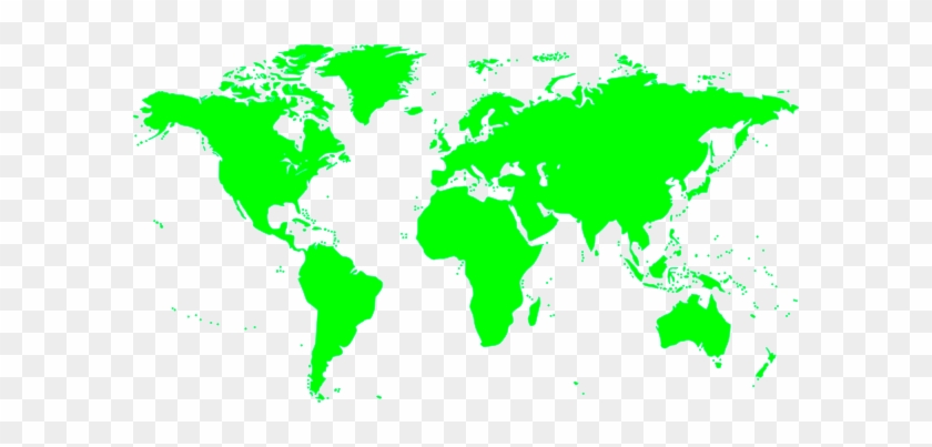 World Map Vector Green - Full Size PNG Clipart Images Download