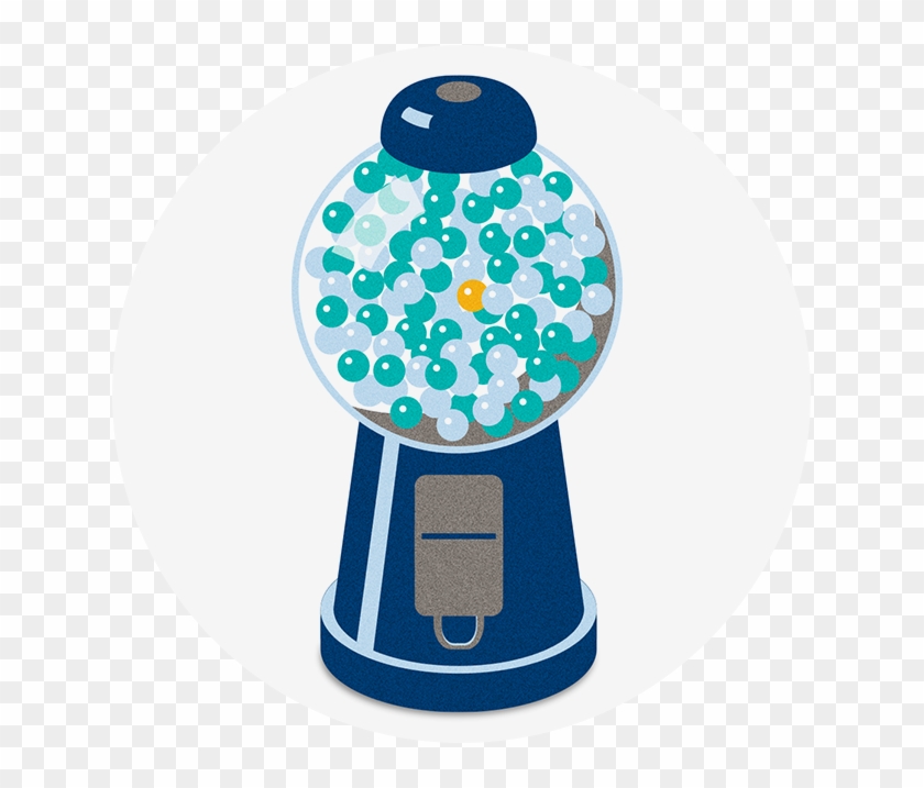 Gumball Machine Showing A Single Orange Gumball Among - Gumball Machine ...
