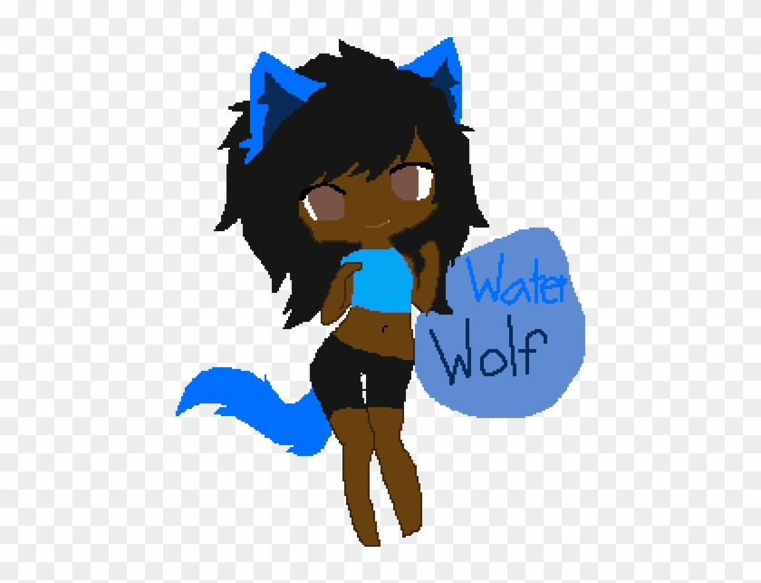 Me As A Water Wolf - Aphmau Werewolf Drawings - Full Size PNG Clipart ...