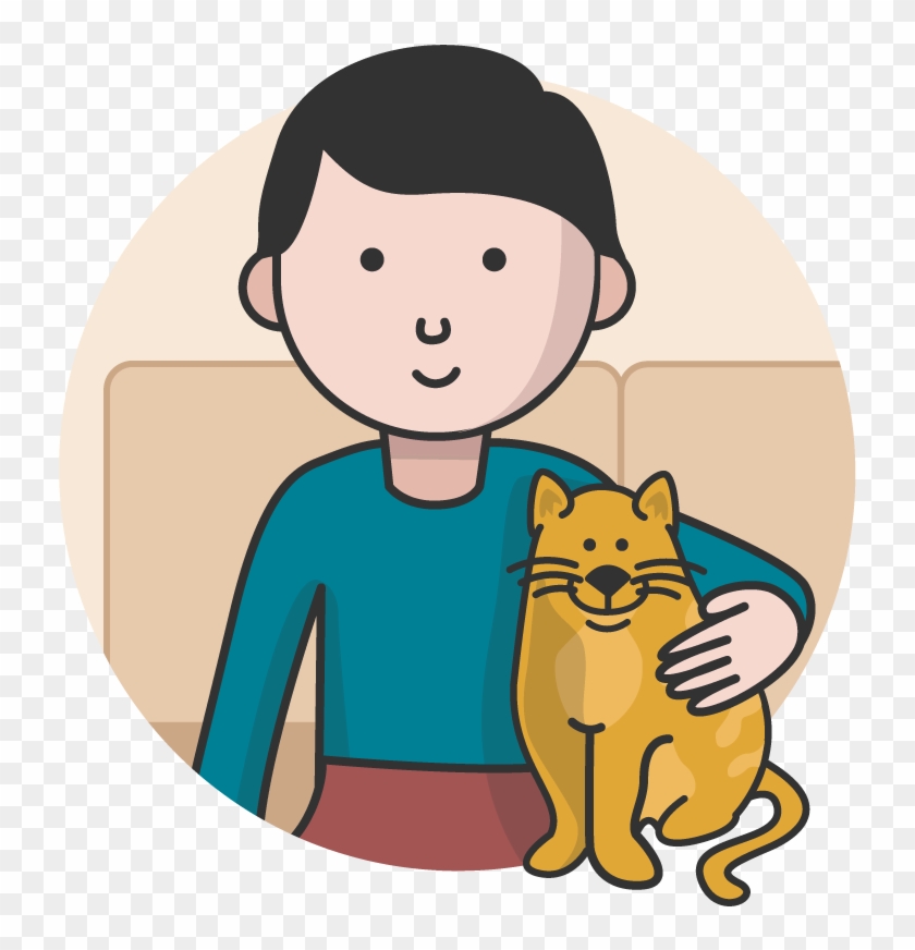 Cat Owner Clipart Vet Png Clipground - Cartoon - Full Size PNG Clipart ...