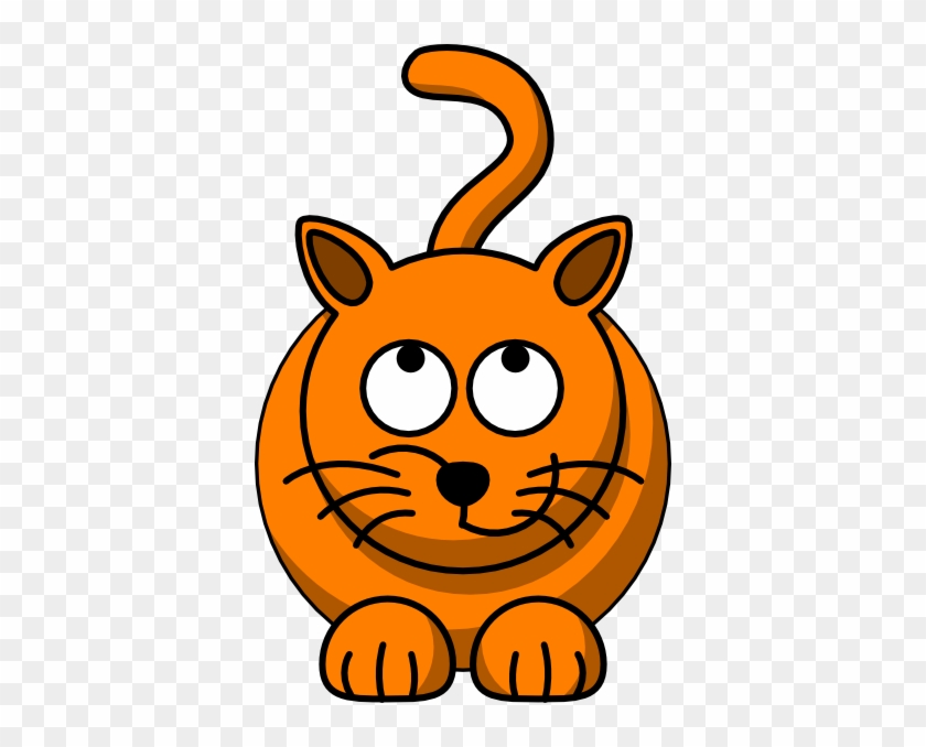 Cartoon Cat Looking Up - Full Size PNG Clipart Images Download