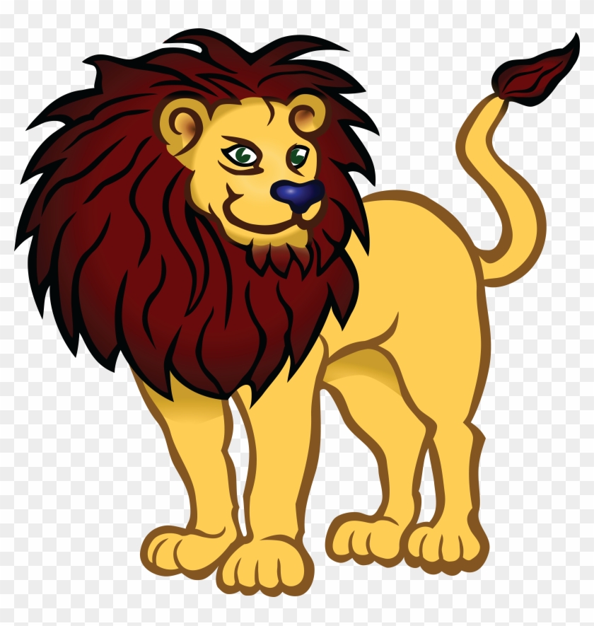 Free Clipart Of A Lion - Gambar Hewan Animasi Singa - Full Size PNG ...