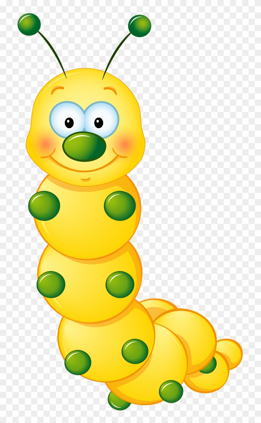 Yellow Cute Caterpillar Clipart - Bugs Clipart - Full Size PNG Clipart ...