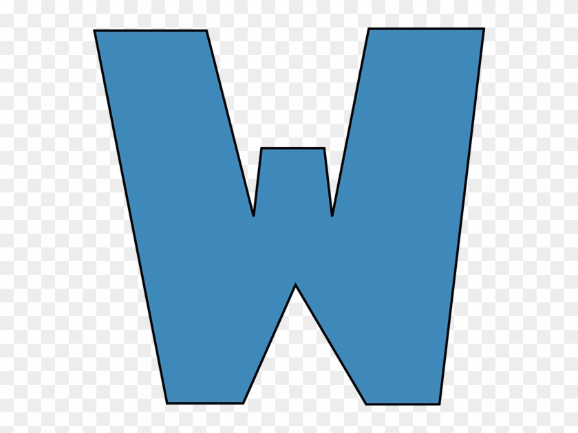 Blue Alphabet Letter W Clip Art Blue Alphabet Letter - Blue Letter W ...