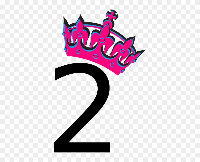 Pink Tilted Tiara And Number 2 Clip Art At Clker - Number 2 In Pink ...