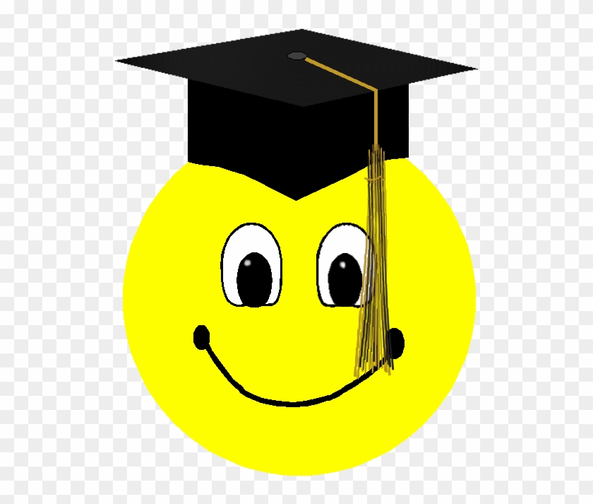 Smileys Clipart Success - Smiley Face With Graduation Cap - Full Size ...
