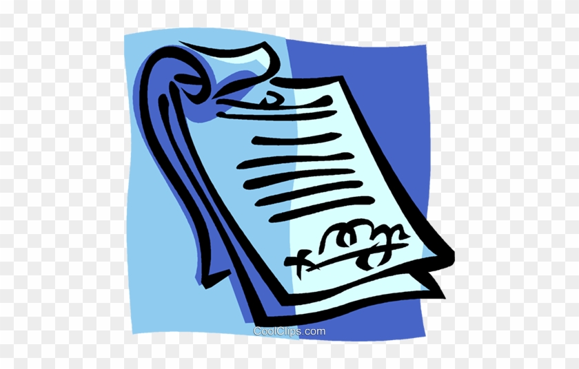 Vertrag Vektor Clipart Bild Vc016460 Coolclips - Contract - Full Size ...
