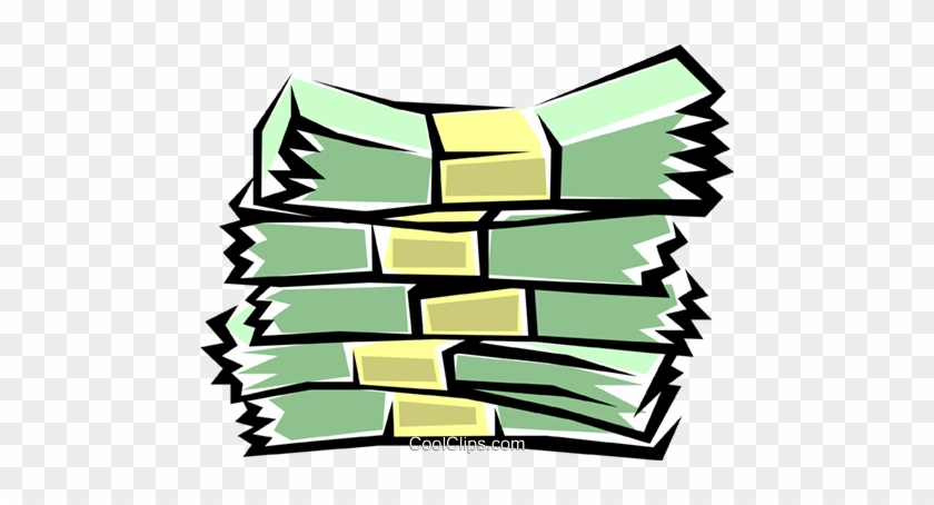 Bundles Of Cash Royalty Free Vector Clip Art Illustration - Stack Of ...